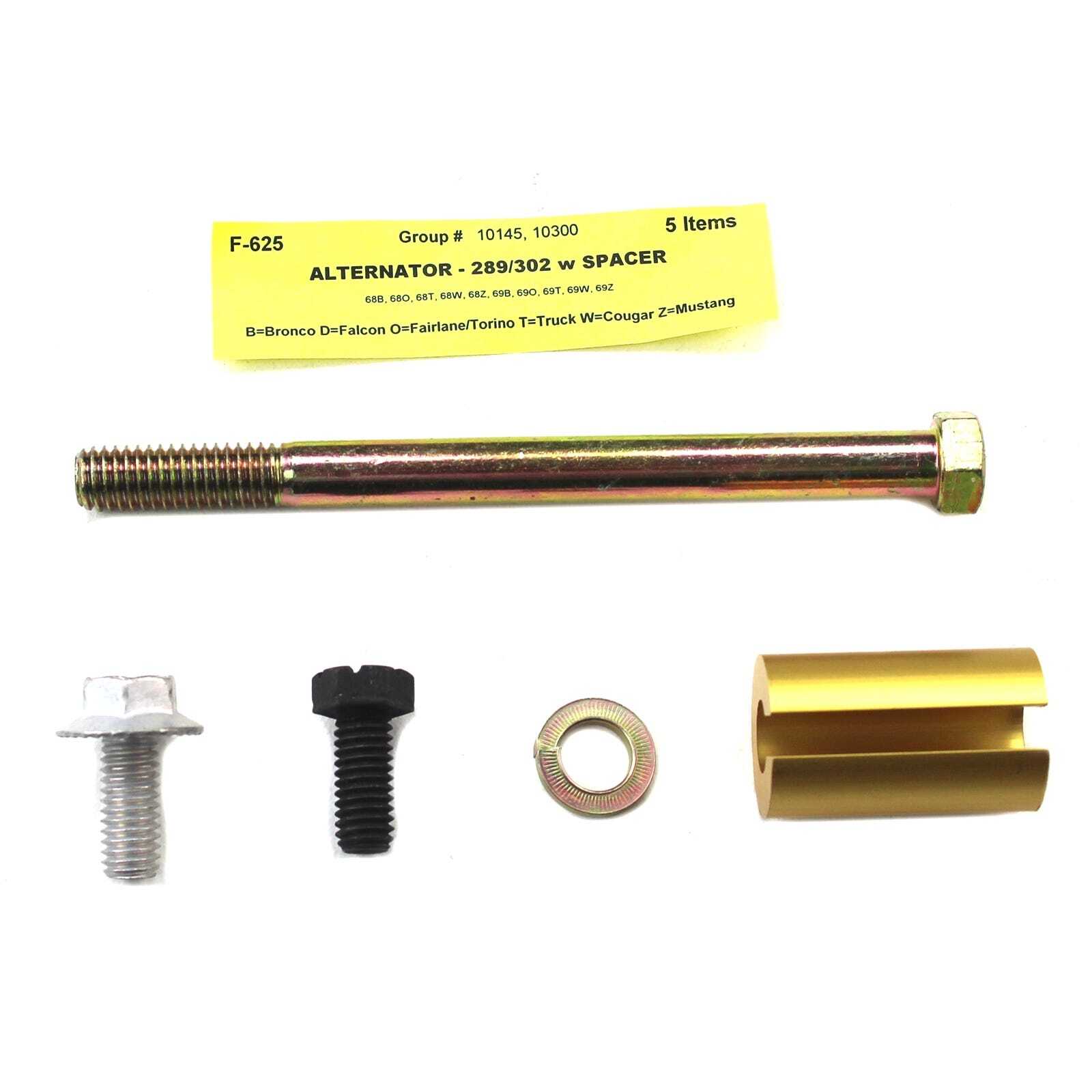AMK F-625 Mustang Alternator Mounting Bolt Gold Spacer 68-1970 for sale ...