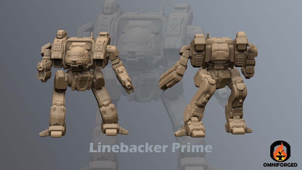 Linebacker Prime LBK Mini MWO Mech Miniature Compatible with Battletech ...