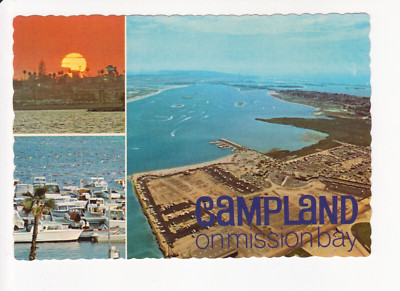 Campland, Mission Bay San Diego CA-Boats Sunset Sea-Multi View-4x6 ...