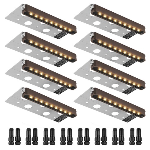 VEVOR Deck Light 8PCS, LED Warm White, IP68, Low Voltage, Modern Design ...