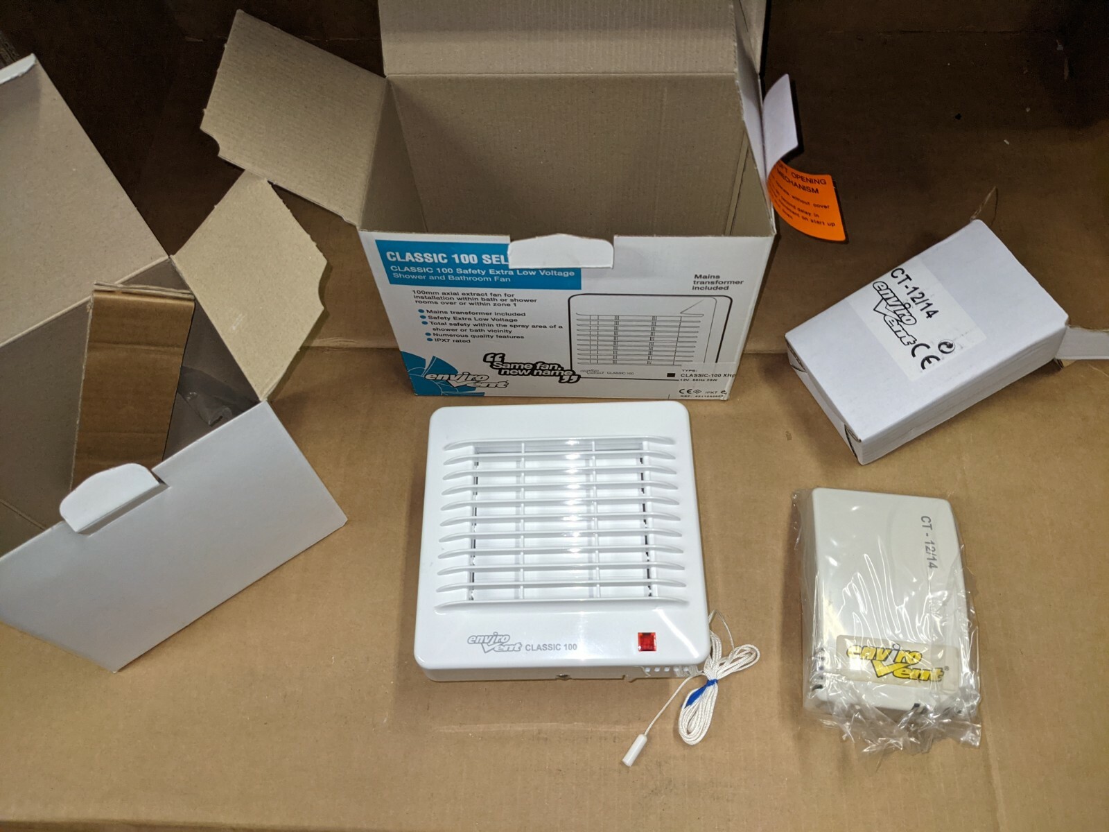 EnviroVent Classic-100xhp Extractor Fan With Pull Cord & Auto Shutter ...