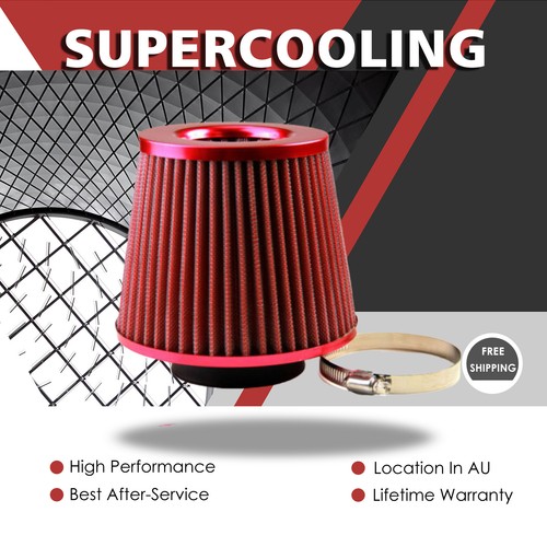 76MM Universal Car Air Intake Filter Induction Kit Sports Mesh Cone ...