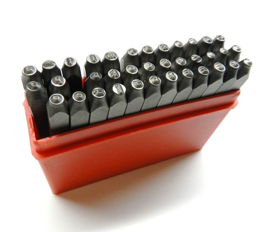 Hand Metal Marking STAMPS lower case 2mm Punches Alphabet & Numbers 36 ...