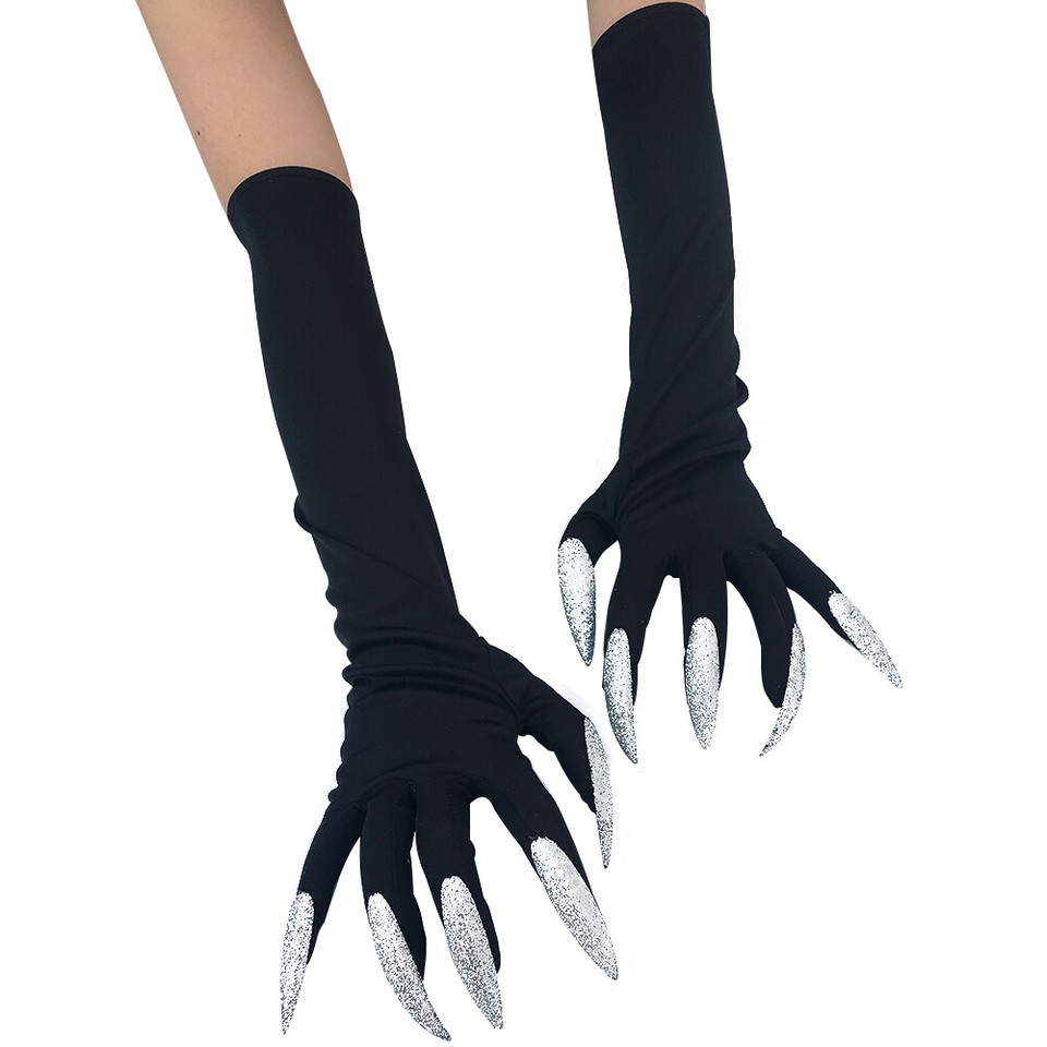 Ghost Claws Gloves Long Nails Witch Halloween Cosplay Costume Festival ...