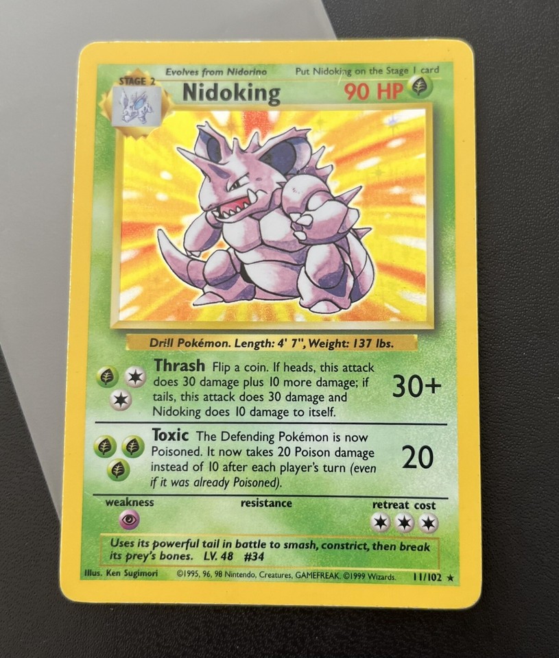 Pokémon TCG Nidoking Base Set 11/102 Holo Unlimited Holo Rare | eBay