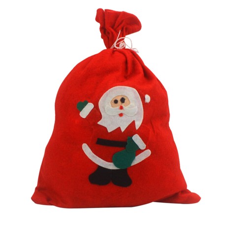 Christmas Santa Sack Bags Drawstring Gift Treat Bags - 20x30cm (Random ...