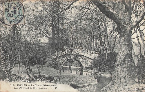 75 PARIS PARC MONCEAU PONT ET RUISSEAU | eBay