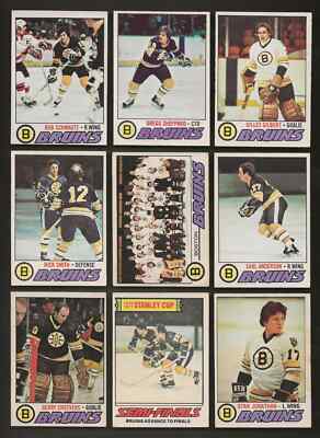 1977-78 OPC Hockey Boston Bruins Partial Team Set Lot Cheevers Jonathan ...