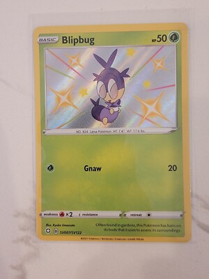Blipbug SV007/SV122 Shining Fates NM Holo Foil Rare SHINY Pokemon Card ...