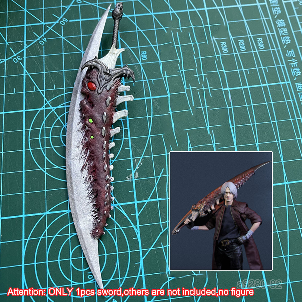 3D Hand-painted 1/12 Devil Sword Sparda Weapon Model For 6" Action ...