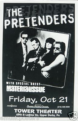 PRETENDERS / MATERIAL ISSUE 1994 PHILADELPHIA CONCERT TOUR POSTER ...