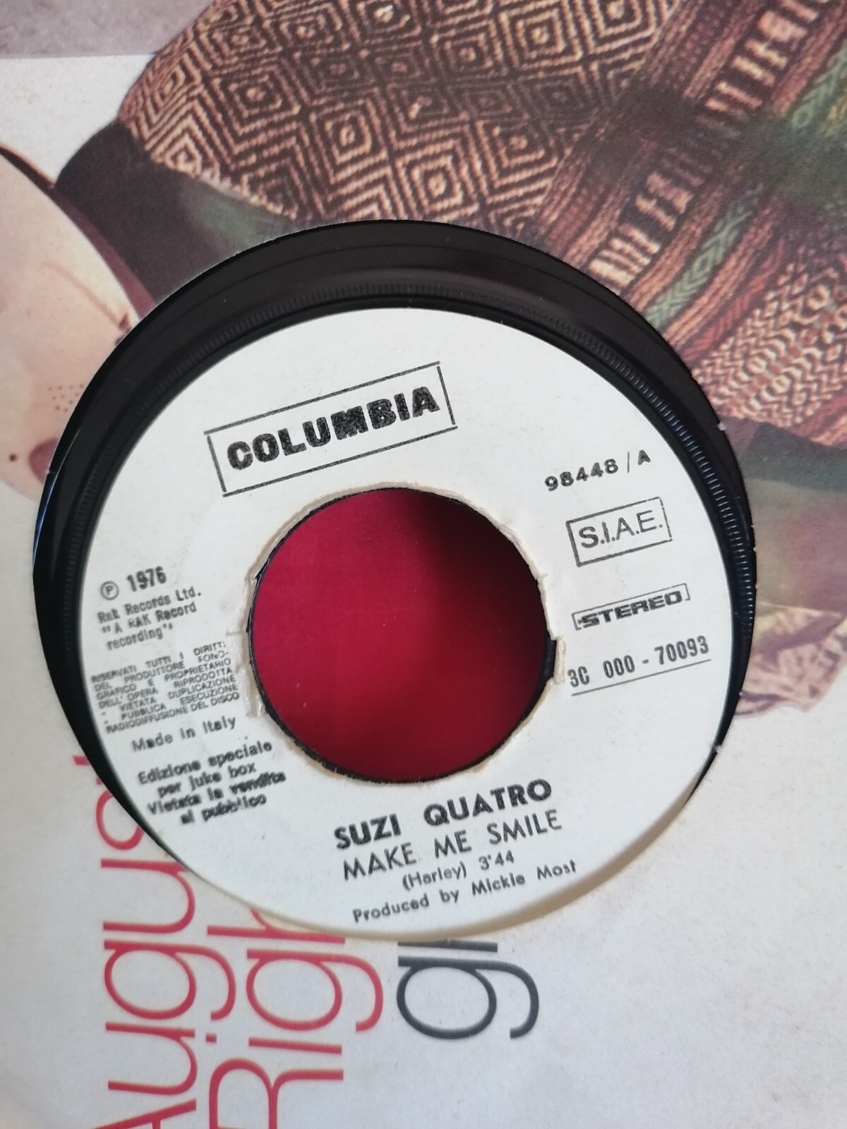 Queen Somebody to Love + Suzi Quatrol 45rpm 7 " + Ps 1976 Italy Ex ...