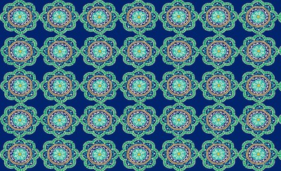 Toland Medallion Flowers 18 x 30 Decorative Blue Pattern Floor Mat ...