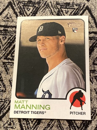 Matt Manning 2022 Topps Heritage Rookie Card RC #227 Detroit Tigers | eBay