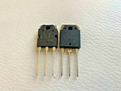 2 Pairs | 2SA1693 + 2SC4466 complementary transistors - 80V 60W - 80V ...
