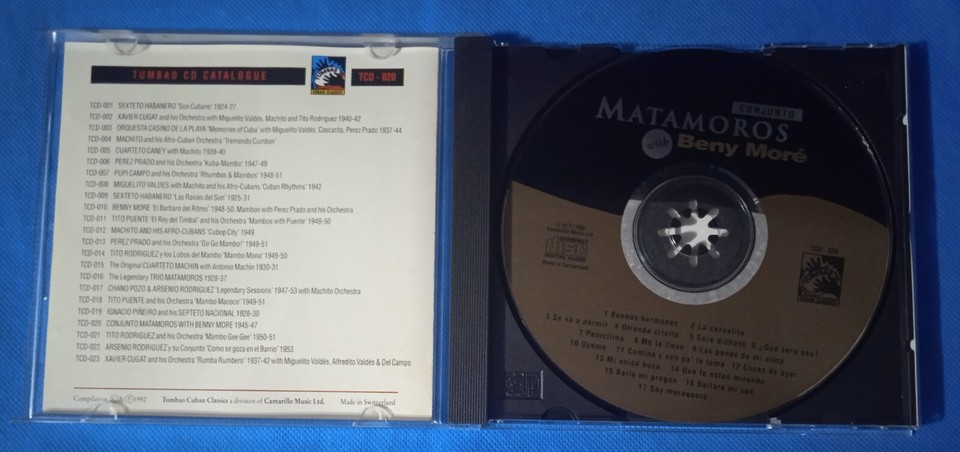 With Beny More 1945-1947 * by Conjunto Matamoros (CD-1992-Tumbao ...