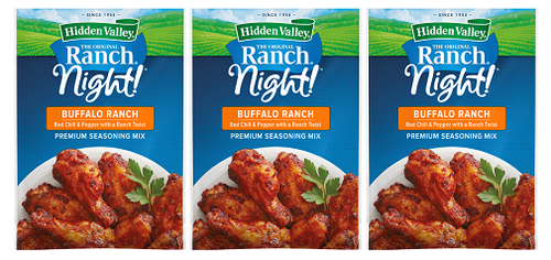 Hidden Valley Ranch Night Buffalo Ranch Seasoning Mix 3 Packets | eBay