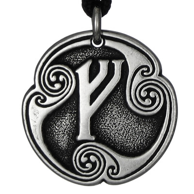 Fehu Prosperity Rune Pendant Norse Viking Asatru Talisman Wealth Feoh ...