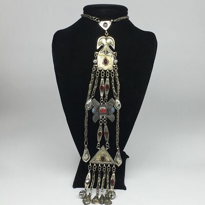 142.5g, 22" Turkmen Necklace Pendant Long Necktie Old Vintage Gold ...