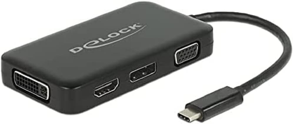 DeLock 63929 4in1 Multiport Adapter USB Type-C Stecker für VGA, HDMI ...