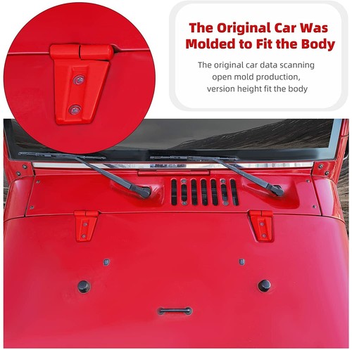 Door Hinge + Hood Hinge Cover Trim Decor For Jeep Wrangler JK 2007-17 ...
