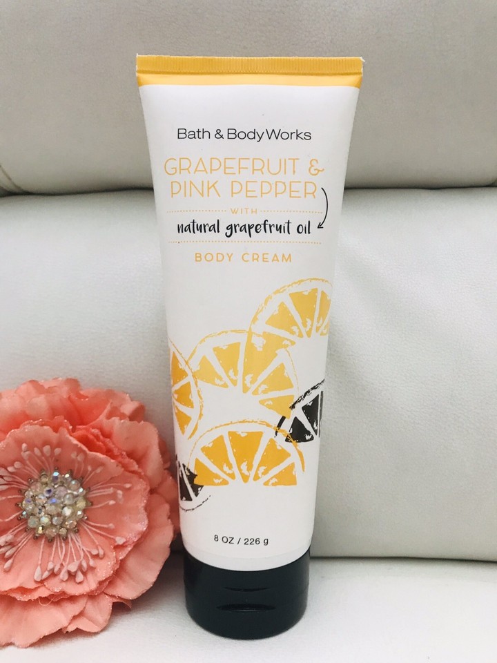 1 X New Bath Body Works Grapefruit Pink Pepper Body Cream Lotion Full ...