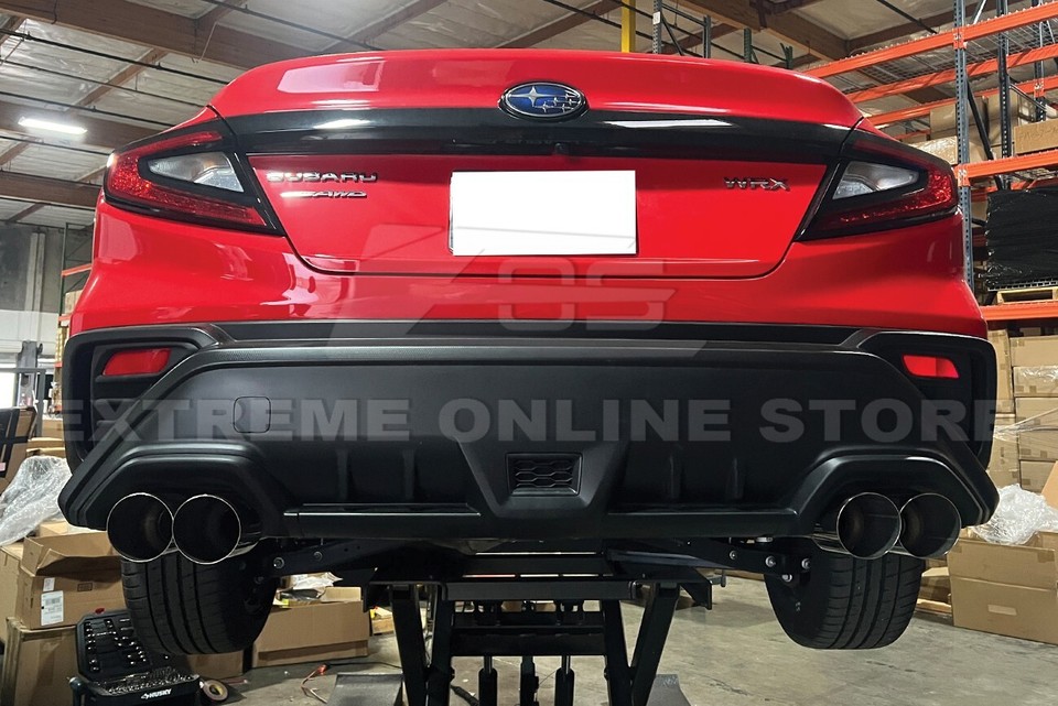 For 22-Up Subaru WRX Stainless Steel Muffler Delete Quad Tips Axle Back ...