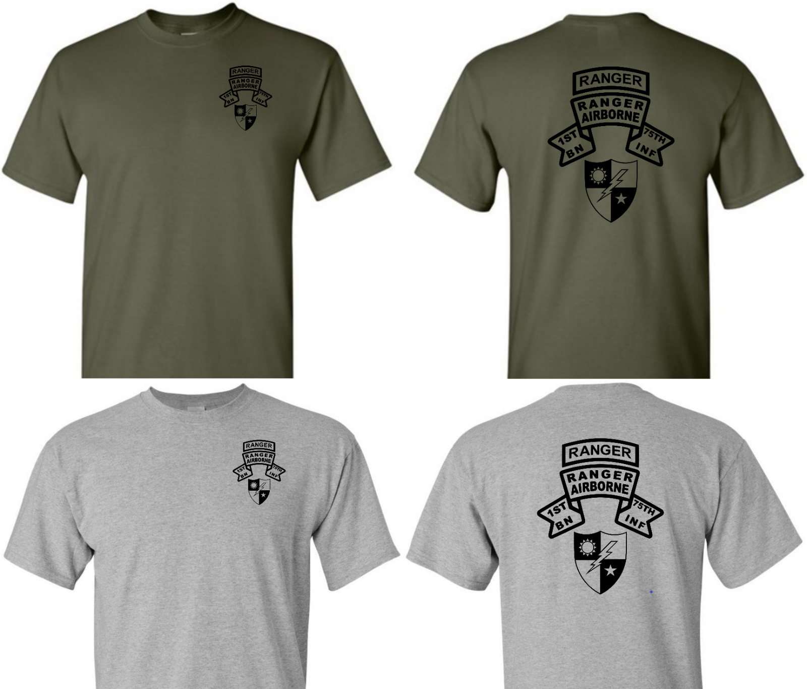US Army Ranger DUI Shirt, ARMY Ranger Performance shirt, 75th Ranger ...