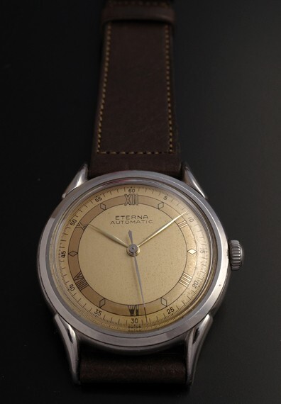 Eterna Bumper Movement 1940's Automatic SS Screw Back 34mm Cal.1159H ...