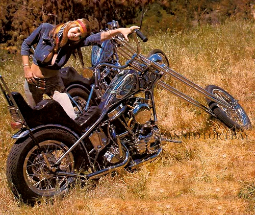 Roberta Pedon busty print Chopper Girl picture breasts photo Motorcycle ...