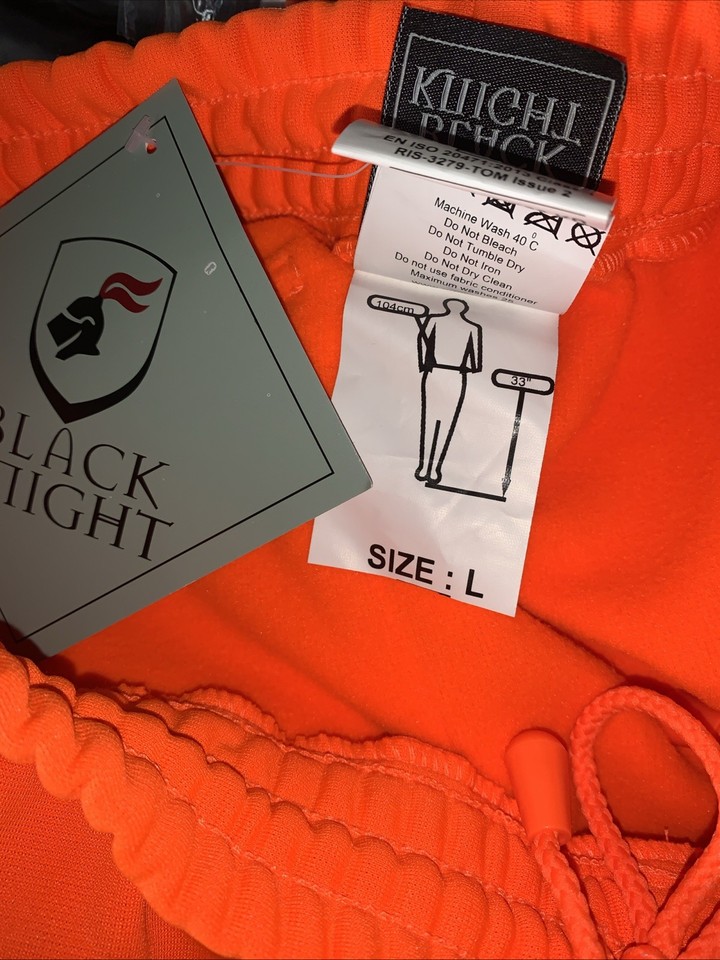 Black Night Orange Hi Viz Joggers | eBay