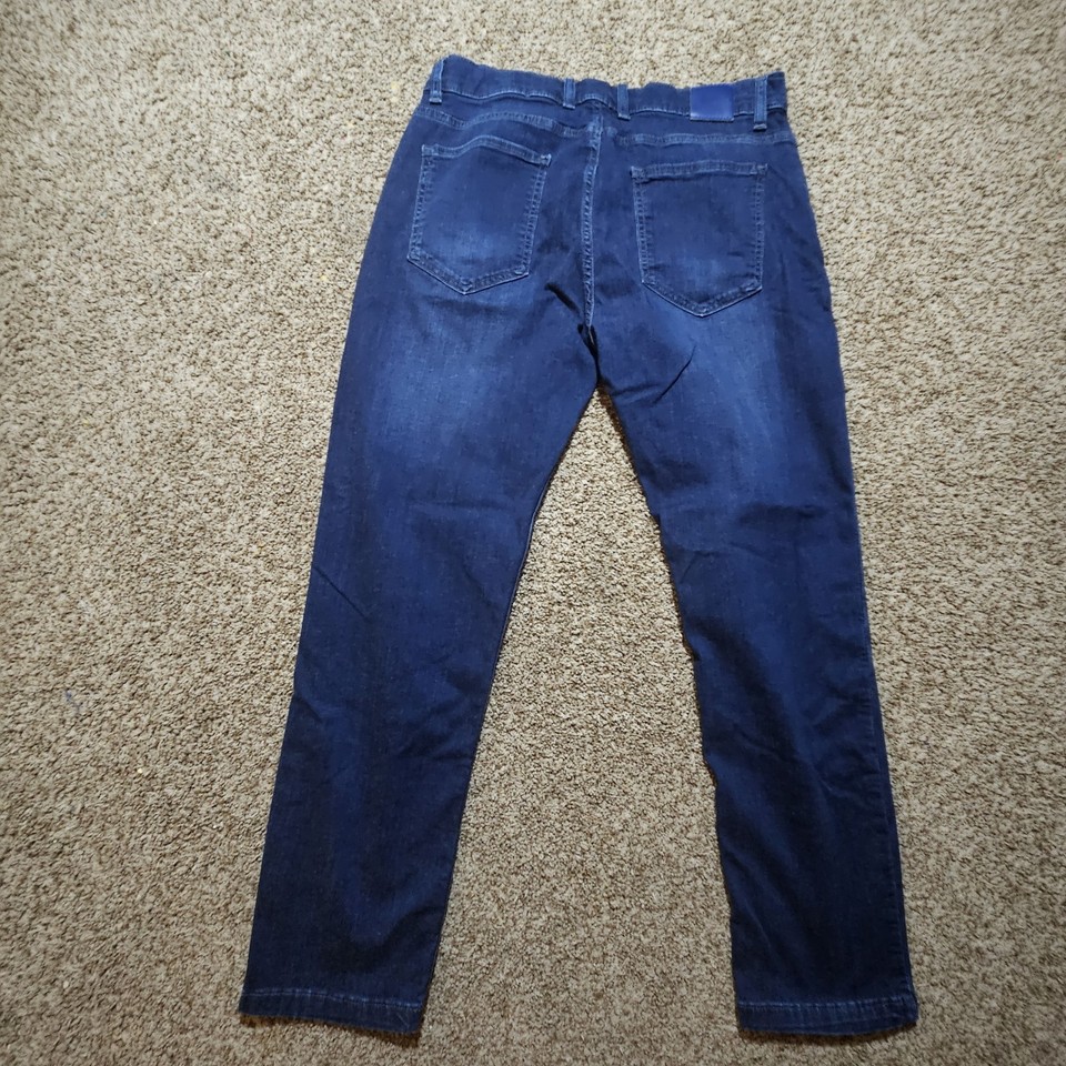 Mugsy Jeans Men’s 36x30 Fultons Blue Straight Leg Stretch Denim Stretch Whisker | eBay