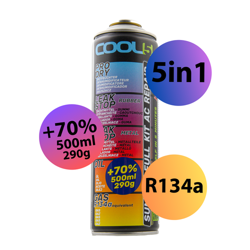 R12/R134a Refrigerant 5in1 for A/C Cool5 replacement 290g | eBay UK