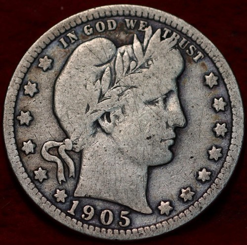 1905 Philadelphia Mint Silver Barber Quarter | eBay