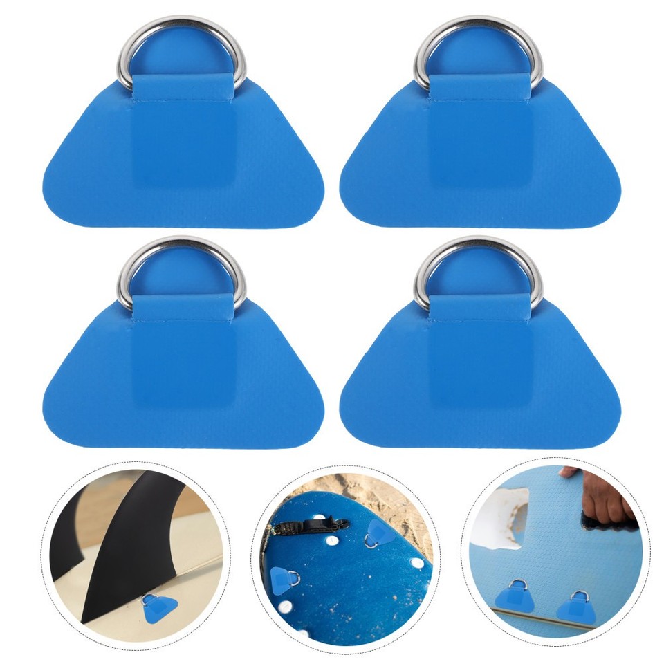 4pcs D Rings Triangle Patch For Inflatable Boat Canoe Raft Stainless ...