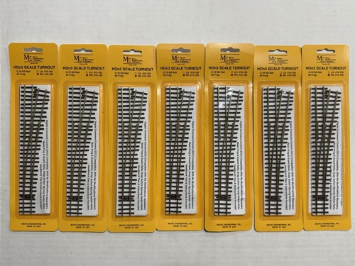 HOn3 Scale Lot of 7 Micro Engineering 15-106 Code 70 Right Hand #6 Turnout Track | eBay