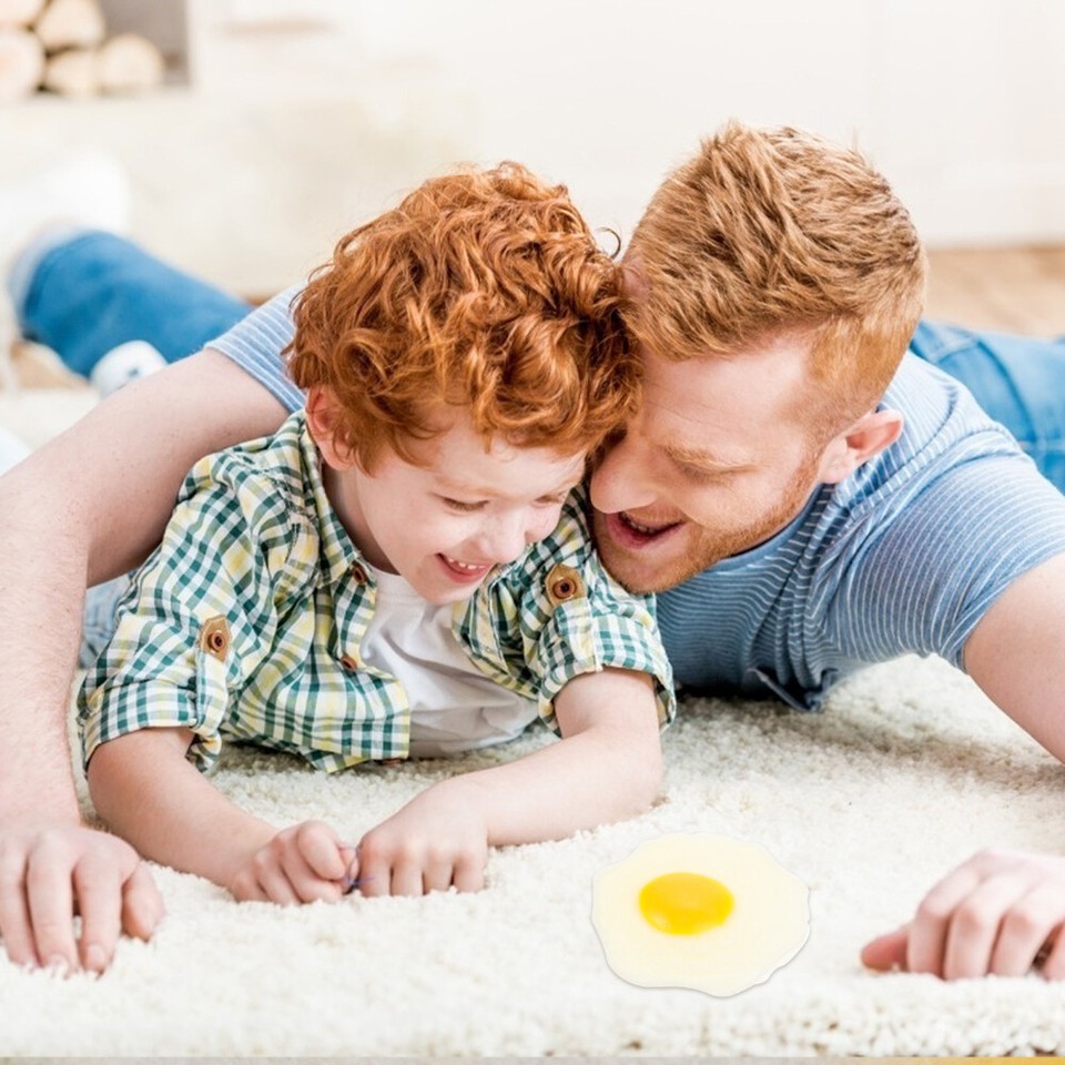 Cartoon Sensory Toys Fake White Eggs Sensory Toy Realistic Fake Food ...