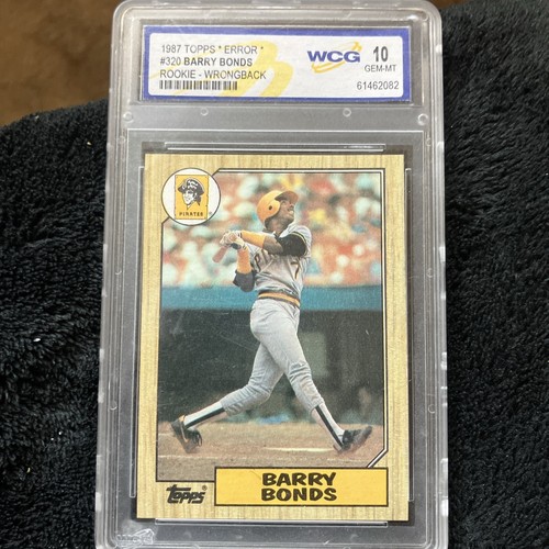 barry bonds 1987 topps error Card Wrong Back | eBay