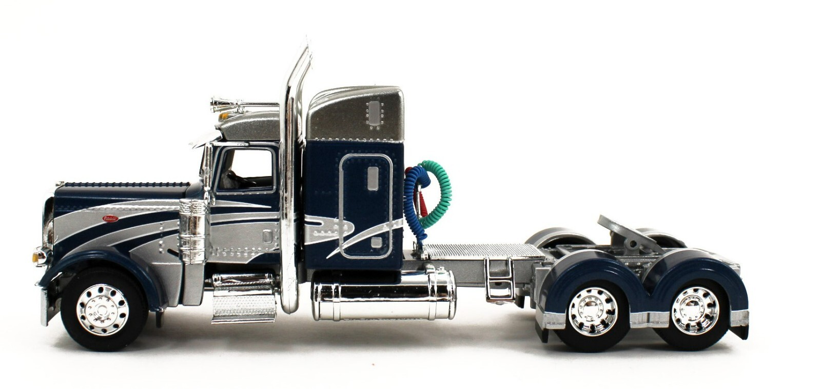 DCP 1:64 *BLUE & SILVER* Peterbilt 389 48" Midroof w/TALBERT 5553TA ...