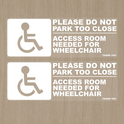 Disabled Wheelchair Access Parking Mobility Car Window Sticker Decal ...