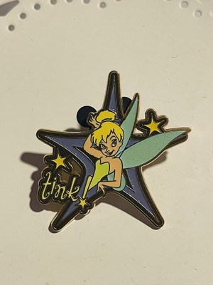 TINK! PURPLE GLITTER WING STAR TINKERBELL DISNEY TRADING PIN | eBay