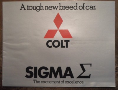 MITSUBISHI COLT SIGMA orig 1976 UK Mkt Sales Brochure - 1600 2000 ...