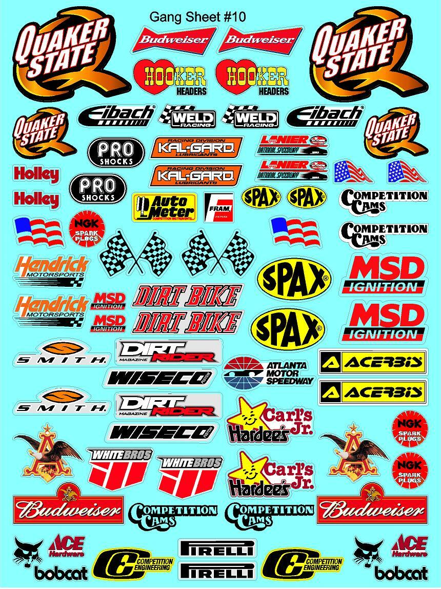 CLEAR VINYL Sheet 10 -R/C MODEL Decal 1/12 -1/10-DIE CUT- | eBay