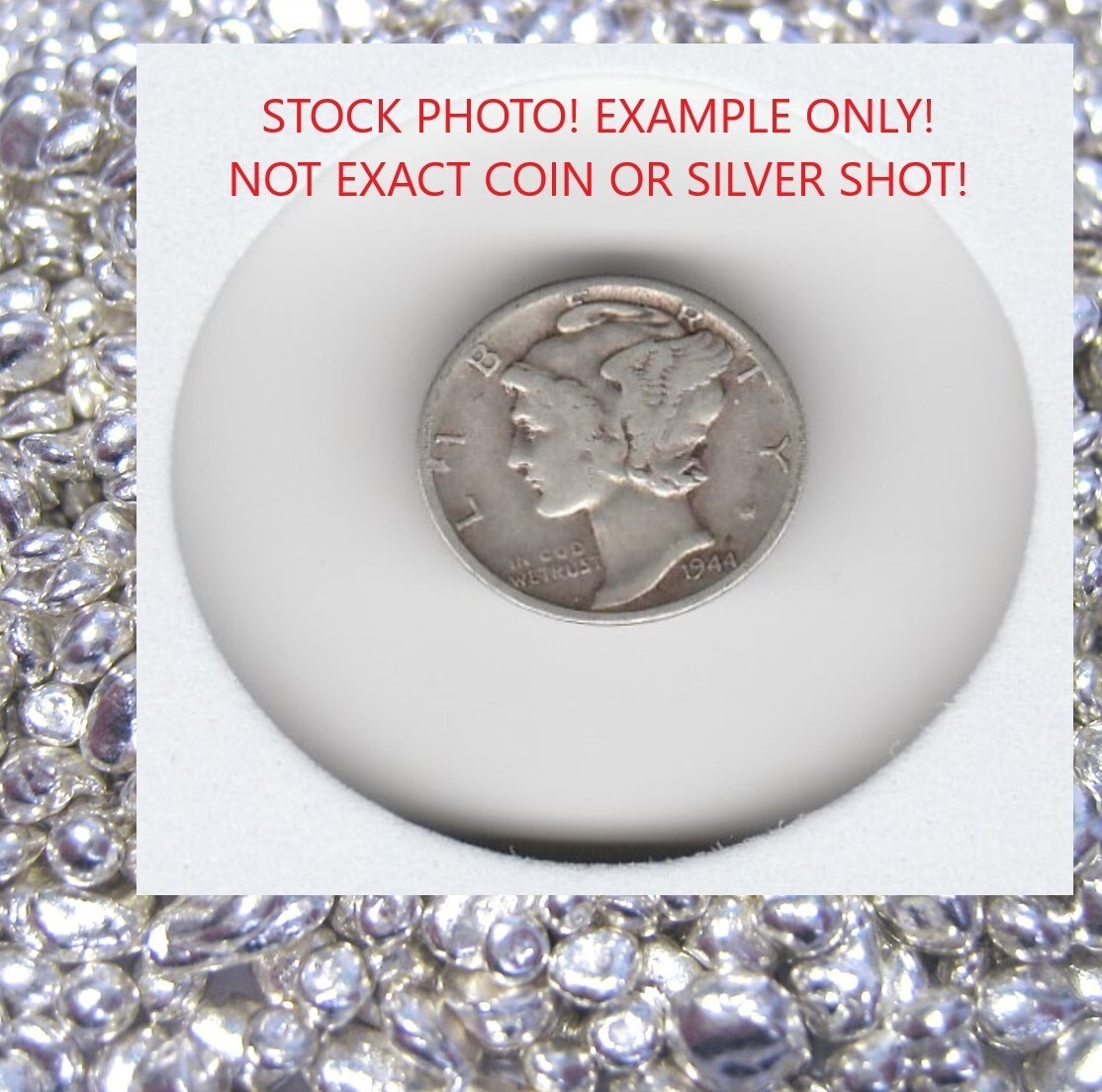 2 Silver MERCURY DIMES Circulated Random Year + 1 Gram .999 Silver Shot ...