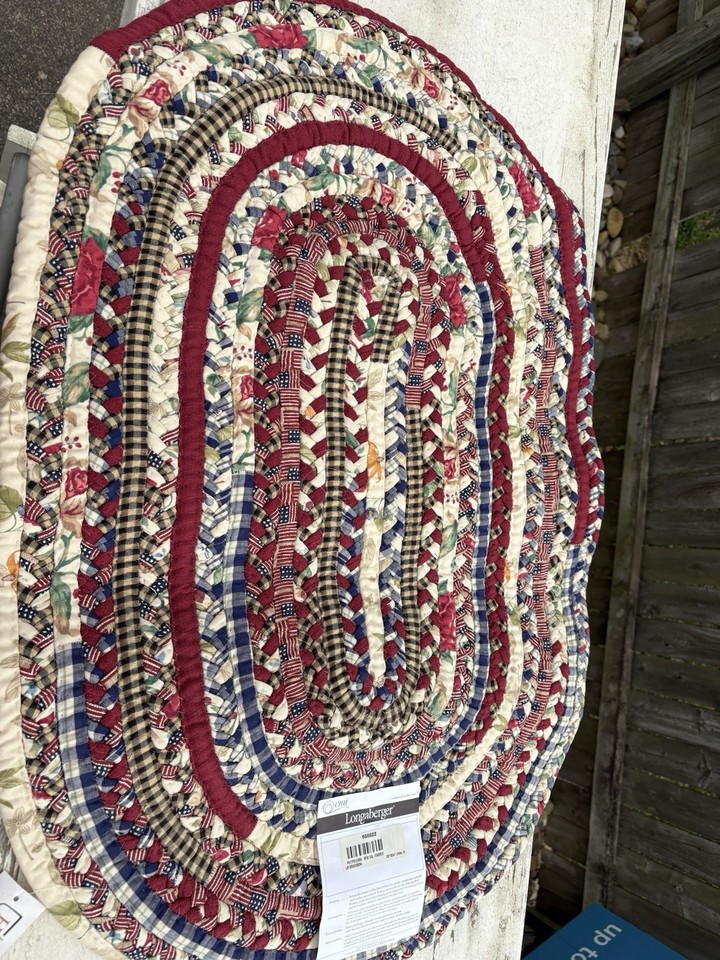 Rare Luberger braided rug.Size 22*34 With All The different Longaberger ...