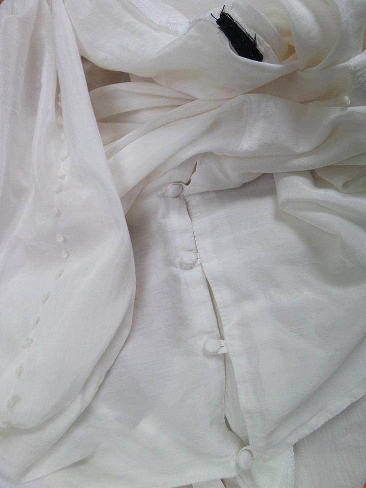 BABA JAGA Womens Tunic Blouse M White Short Sleeve Round neckline | eBay UK