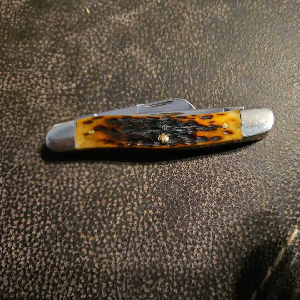 CASE XX USA 2022 AMBER BONE STOCKMAN KNIFE 6318 SS with Arrowhead ...