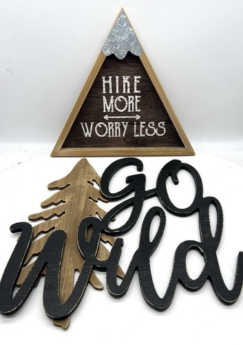 Hobby Lobby Wooden Wall Decor, Hiking, Outdoorsy, Wildlife Hanging Art ...