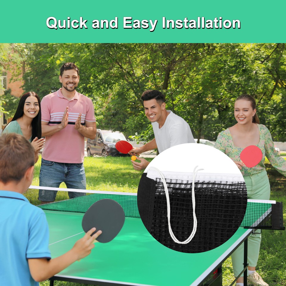 Black Ping Pong Net for Any Table, Portable Table Tennis Net for Indoor ...
