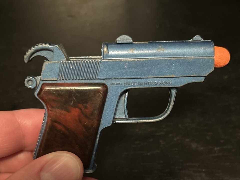 Vintage Zee Toys Police 45 One Shot Miniature Cap Gun Toy Pistol Hong ...